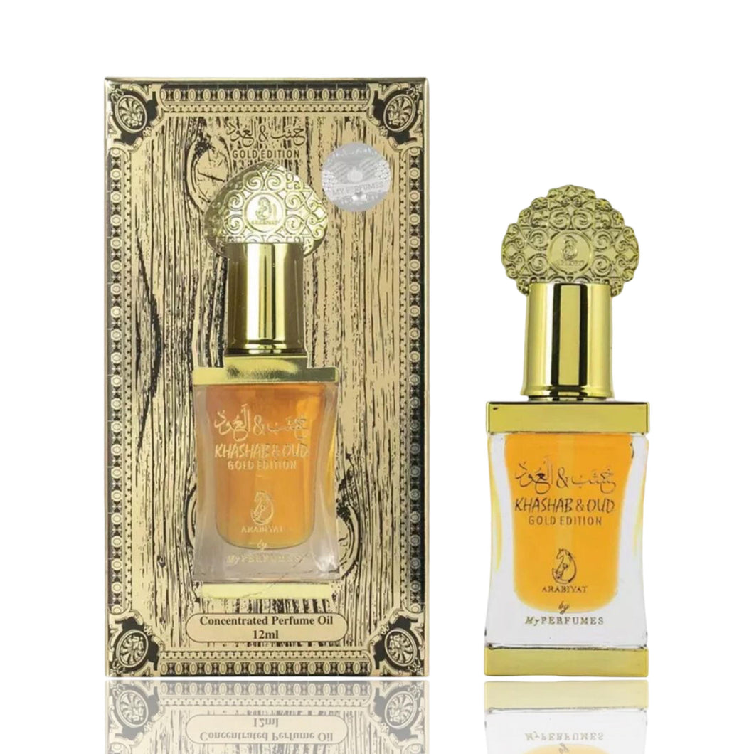 Khashab & Oud Gold Edition | Concentrated Perfume Oil 12ml | by Arabiy ...