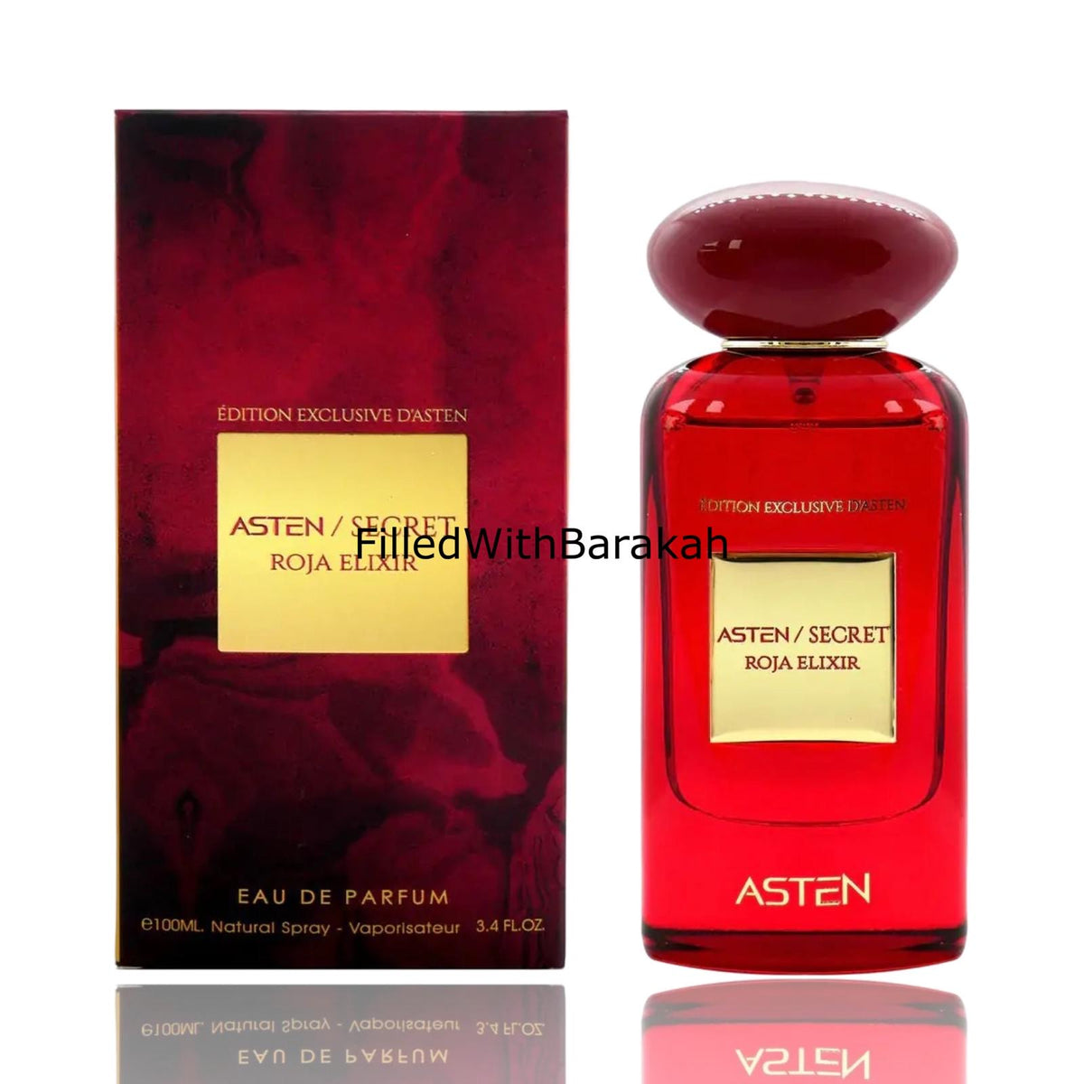Secret Roja Elixir | Eau De Parfum 100ml | by Asten – FilledWithBarakah